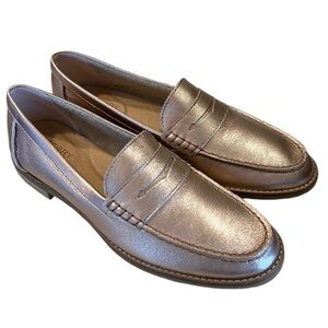 Sperry | Shoes | Sperry Topsider Rose Gold Seaport Leather Penny Loafer ...